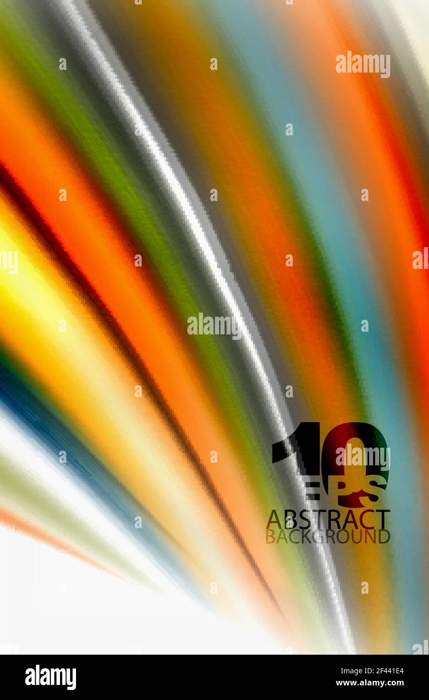 Rainbow color waves, vector blurred abstract background. Rainbow color ...
