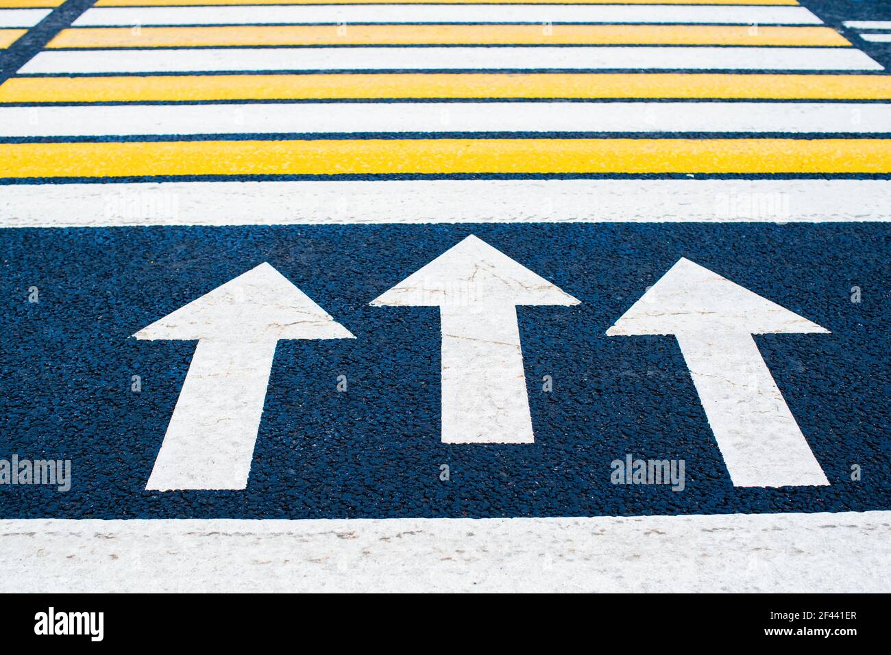 Pedestrian directional arrow hi-res stock photography and images - Alamy