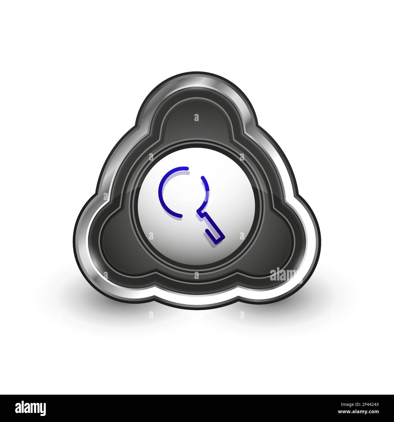 Search magnifyier web button, magnify icon. Modern magnifying glass ...