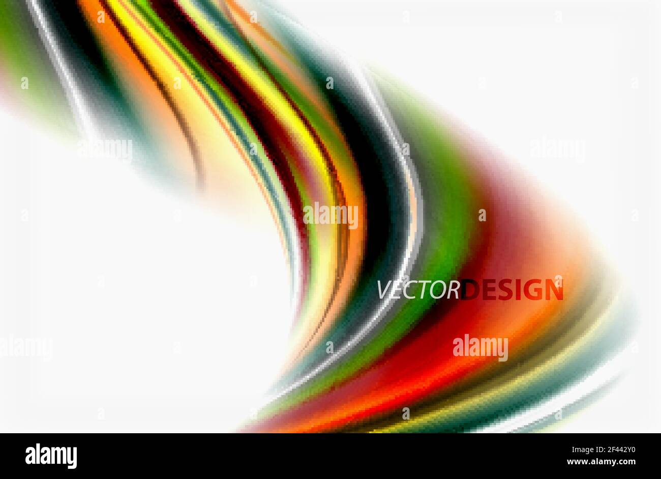 Rainbow color waves, vector blurred abstract background. Rainbow color ...