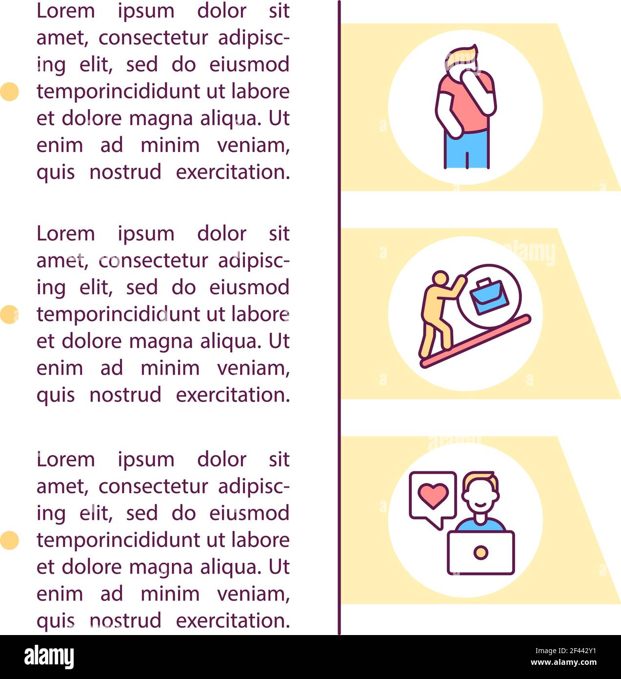 Are you shy or too busy concept line icons with text Stock Vector Image ...