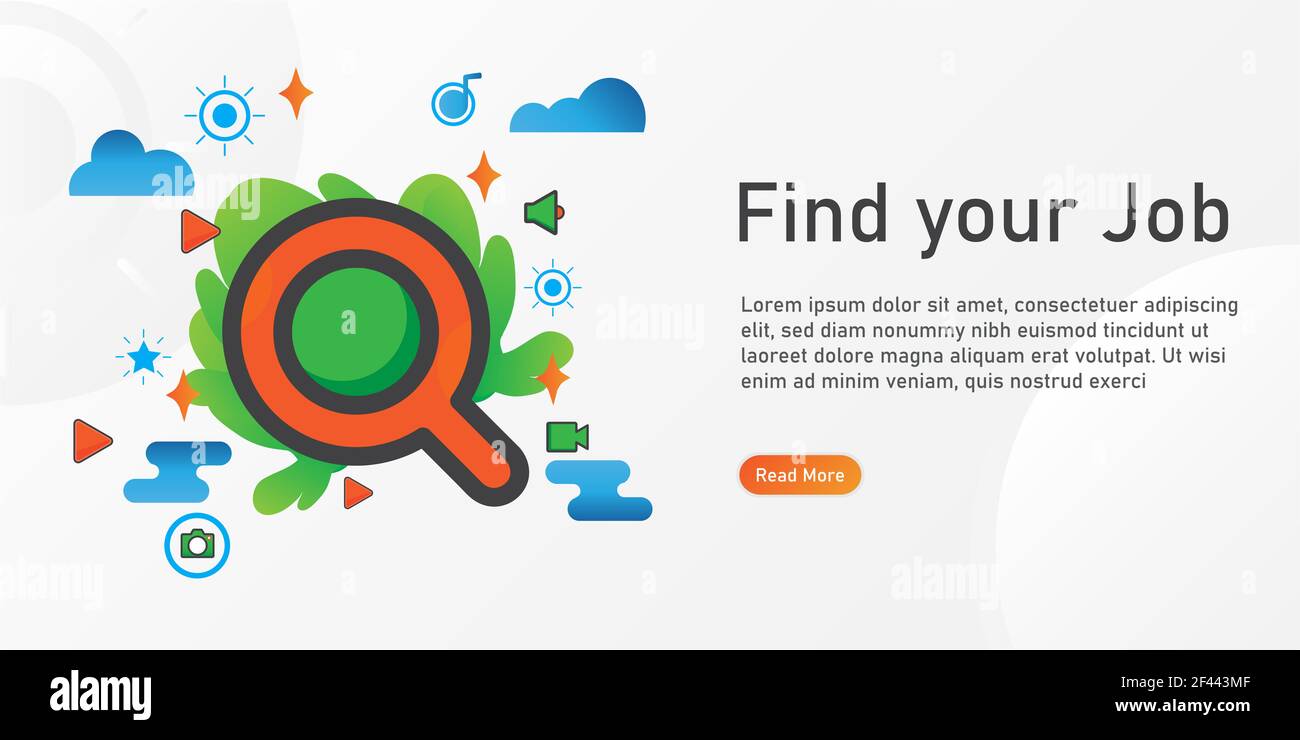 search Landing page template. creative website template designs. Vector ...