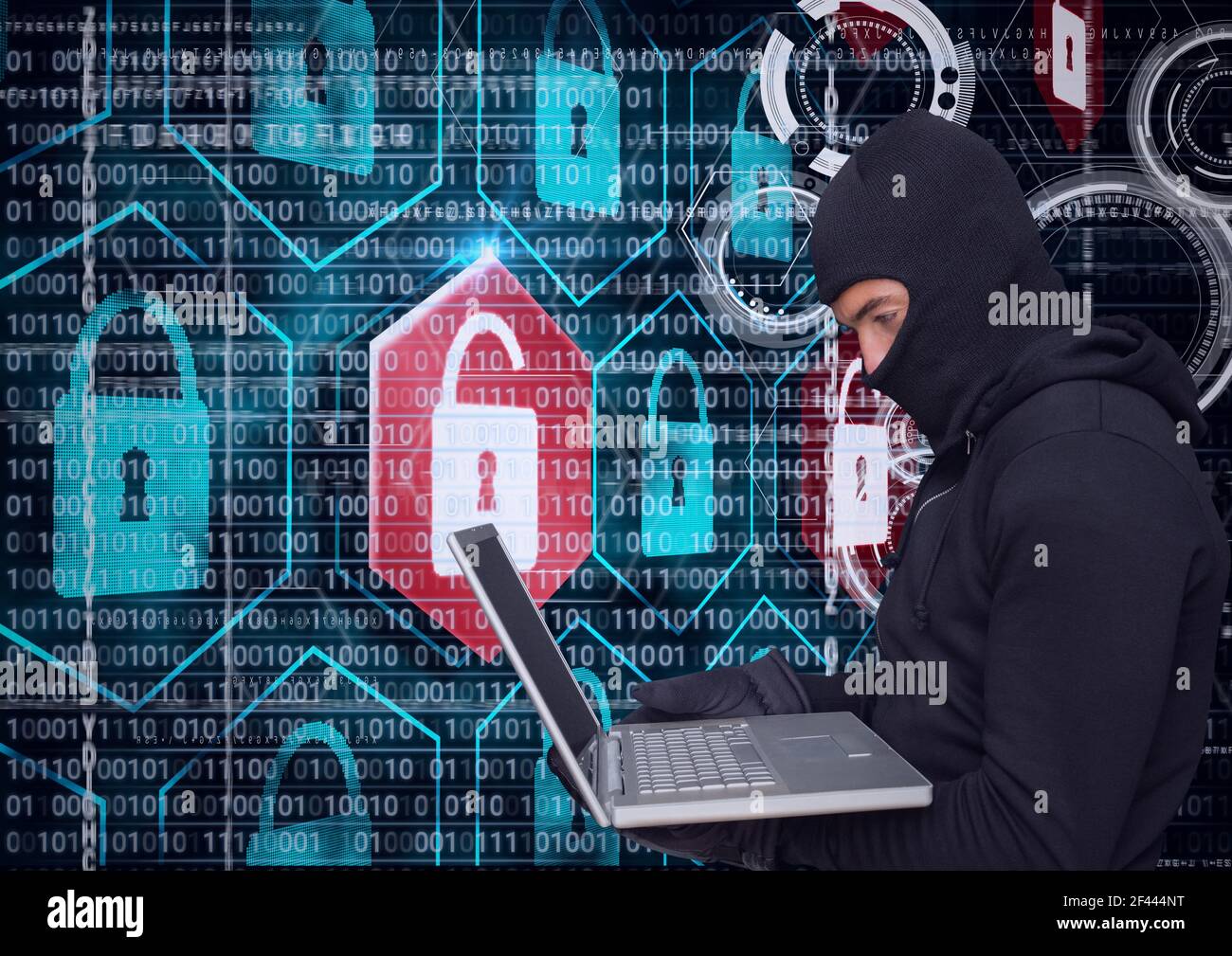Cyber security in laptop animation hi-res stock photography and images - Alamy