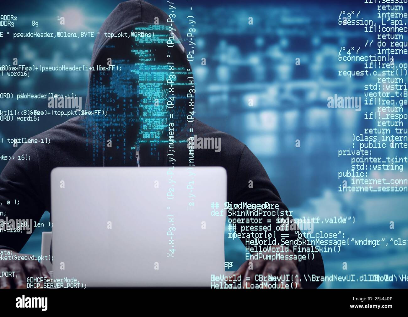 Digital animation hacker using laptop hi-res stock photography and images - Alamy