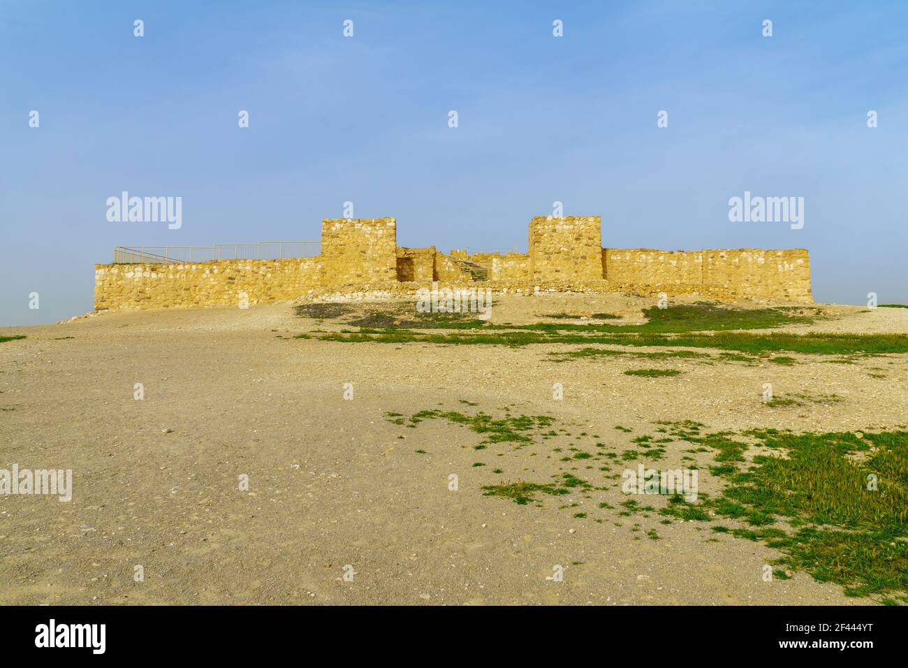 View of the Iron Age Judean Kingdom Fortress, in Tel Arad National Park ...