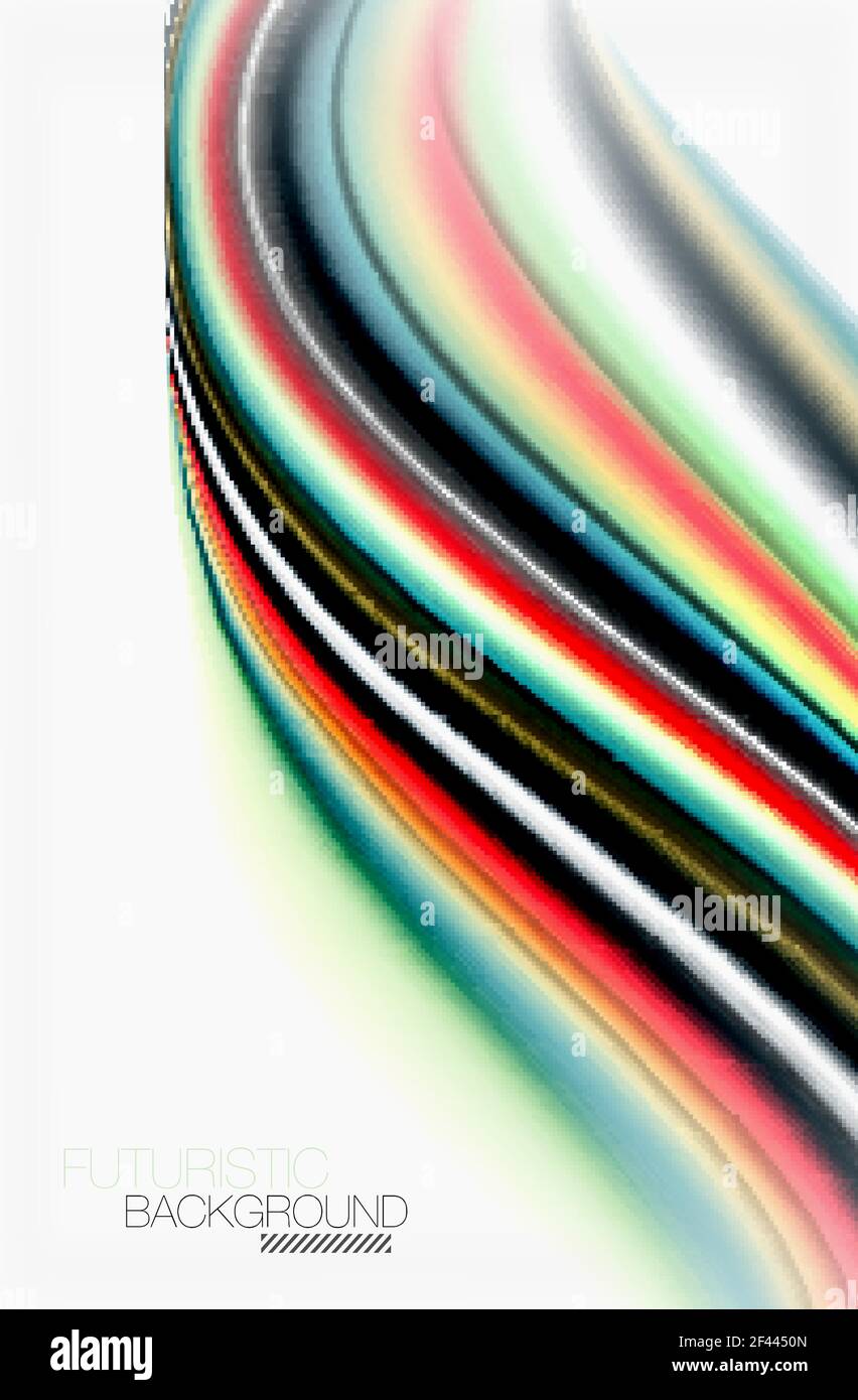 Rainbow color waves, vector blurred abstract background. Rainbow color ...
