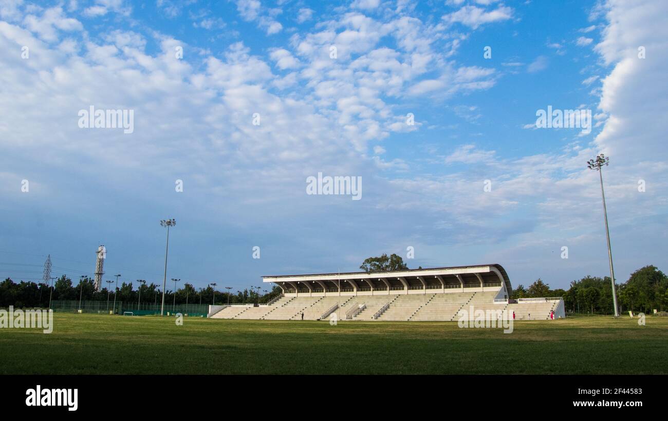 Football pitch uk spring hi-res stock photography and images - Alamy