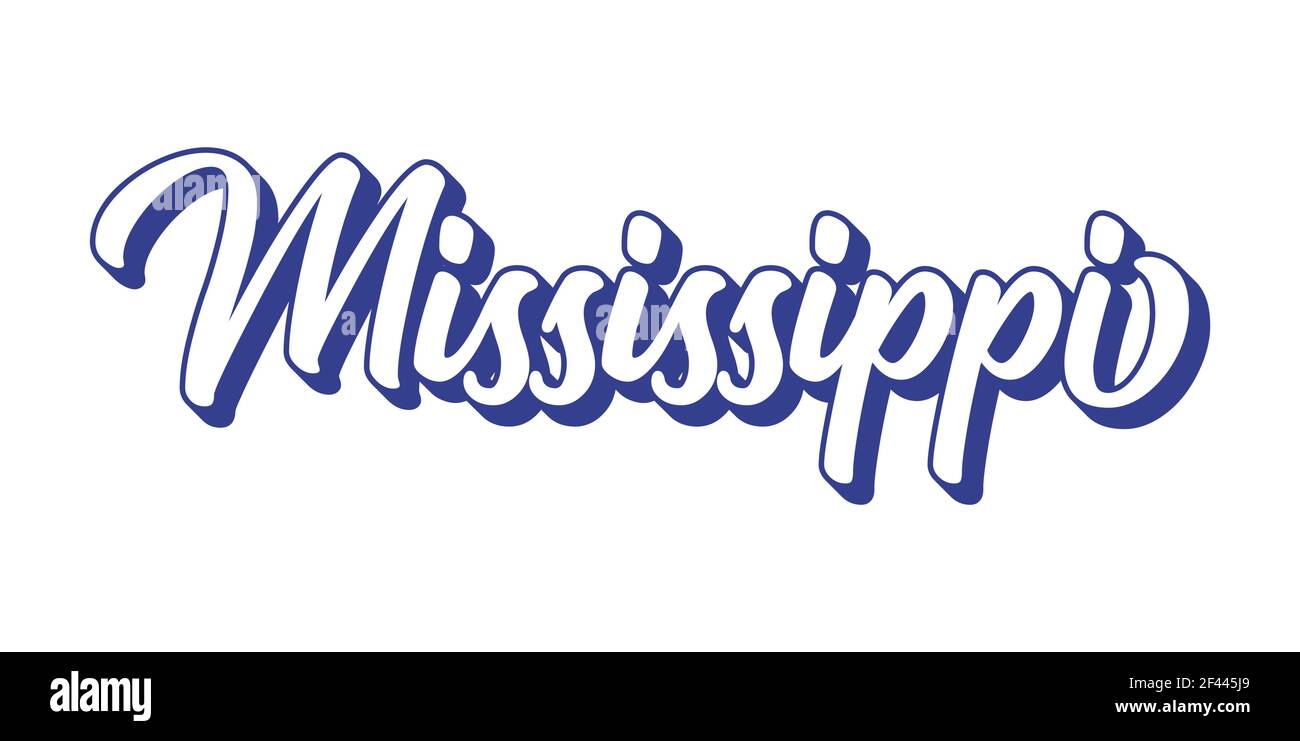 Vintage mississippi map Stock Vector Images - Alamy