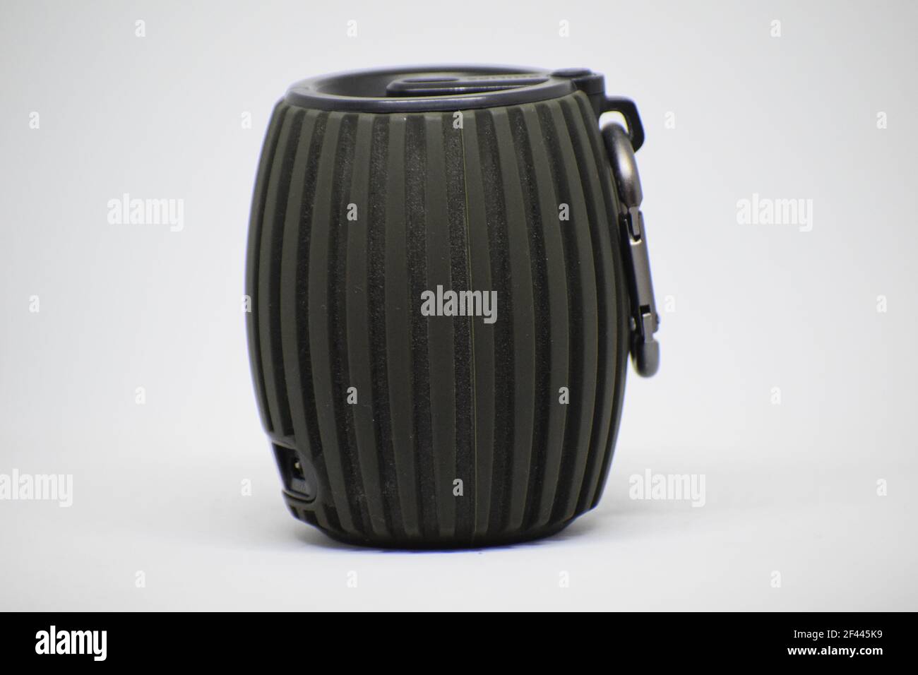 A device for listening to music in the shape of a grenade Stock Photo ...