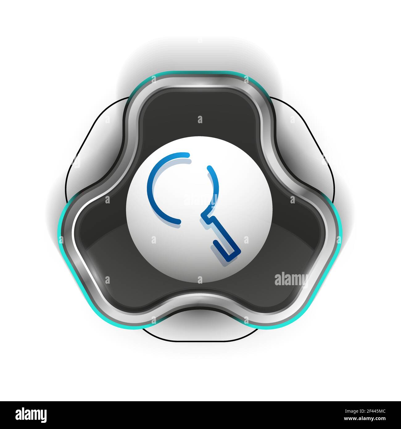 Search magnifyier web button, magnify icon. Modern magnifying glass ...