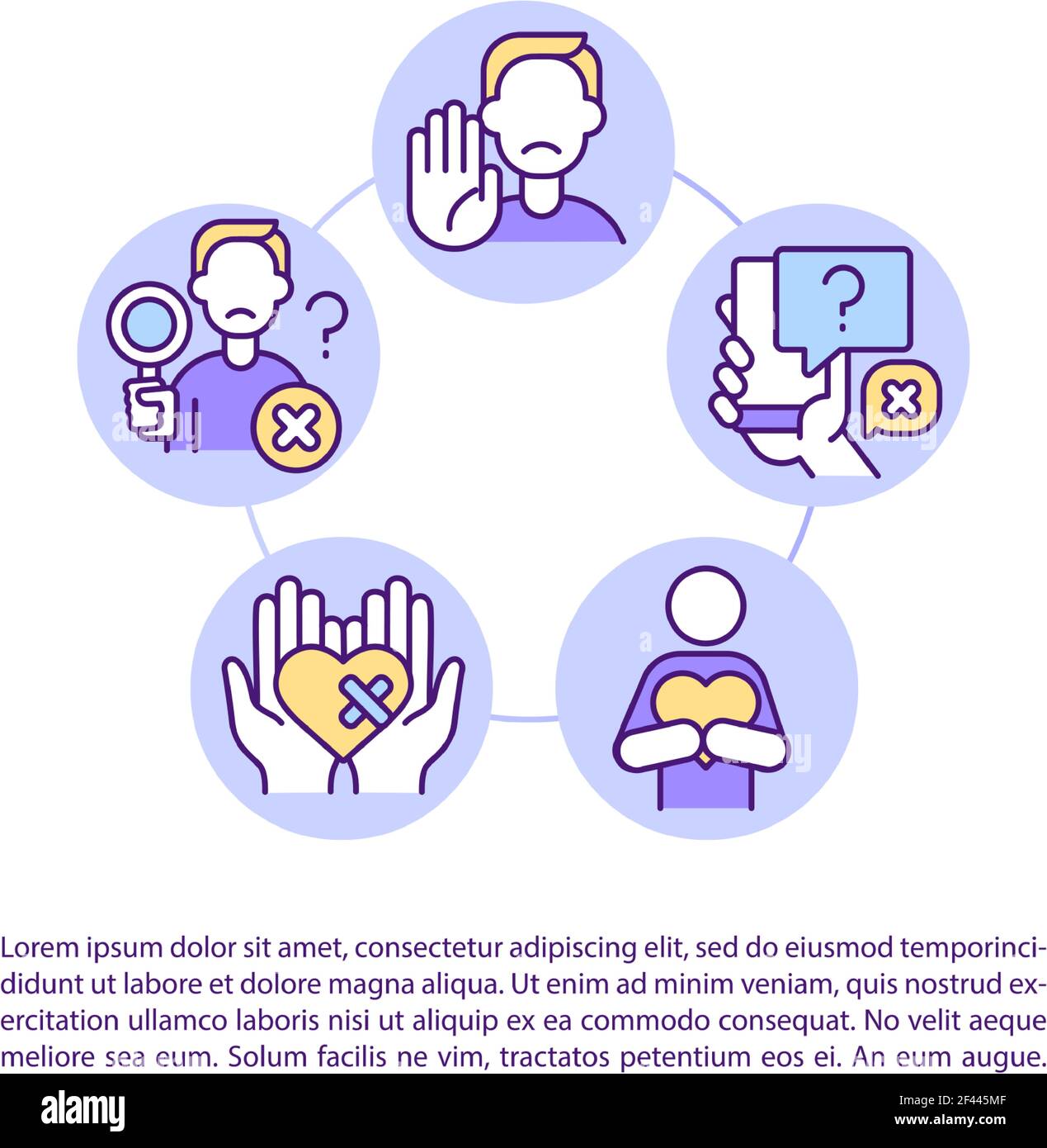 How to get over ghosting concept line icons with text Stock Vector ...