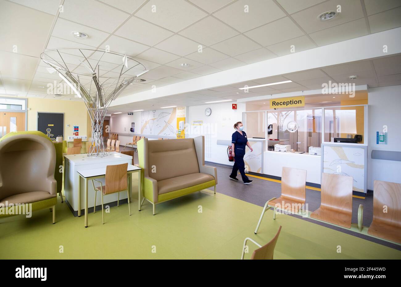 Reception area in the Emergency Department at the new Royal Hospital ...