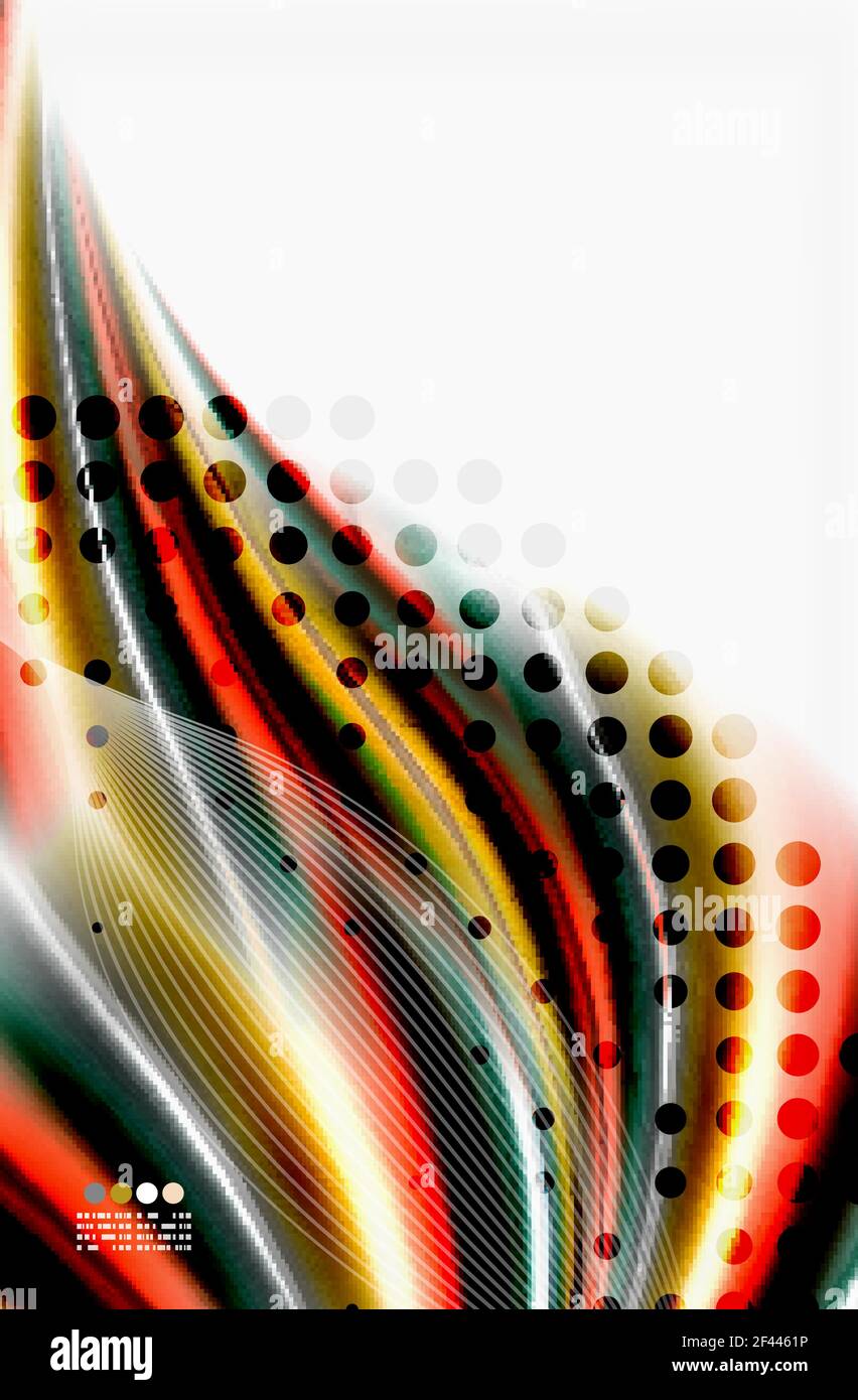 Rainbow color waves, vector blurred abstract background. Rainbow color ...
