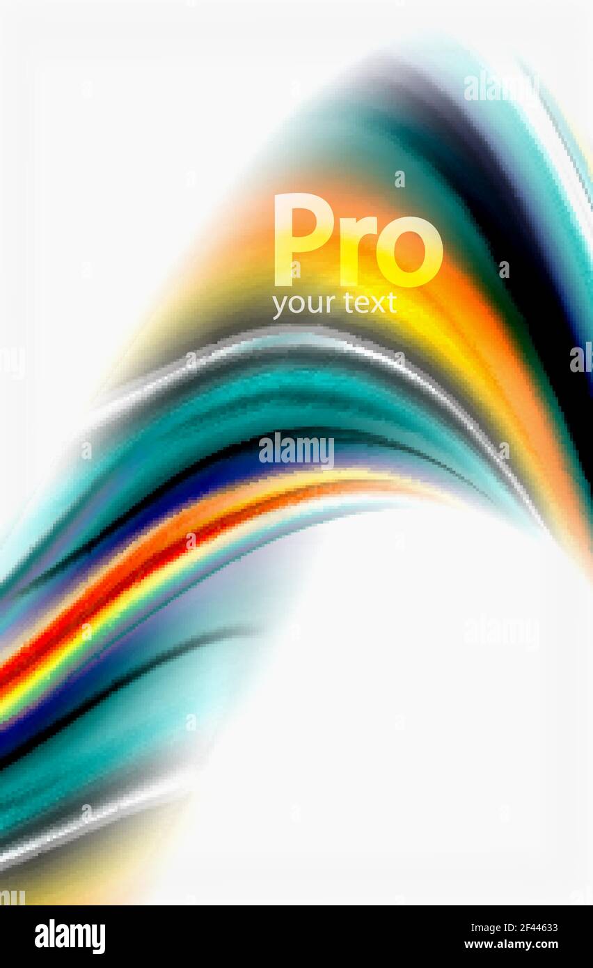 Rainbow color waves, vector blurred abstract background. Rainbow color ...