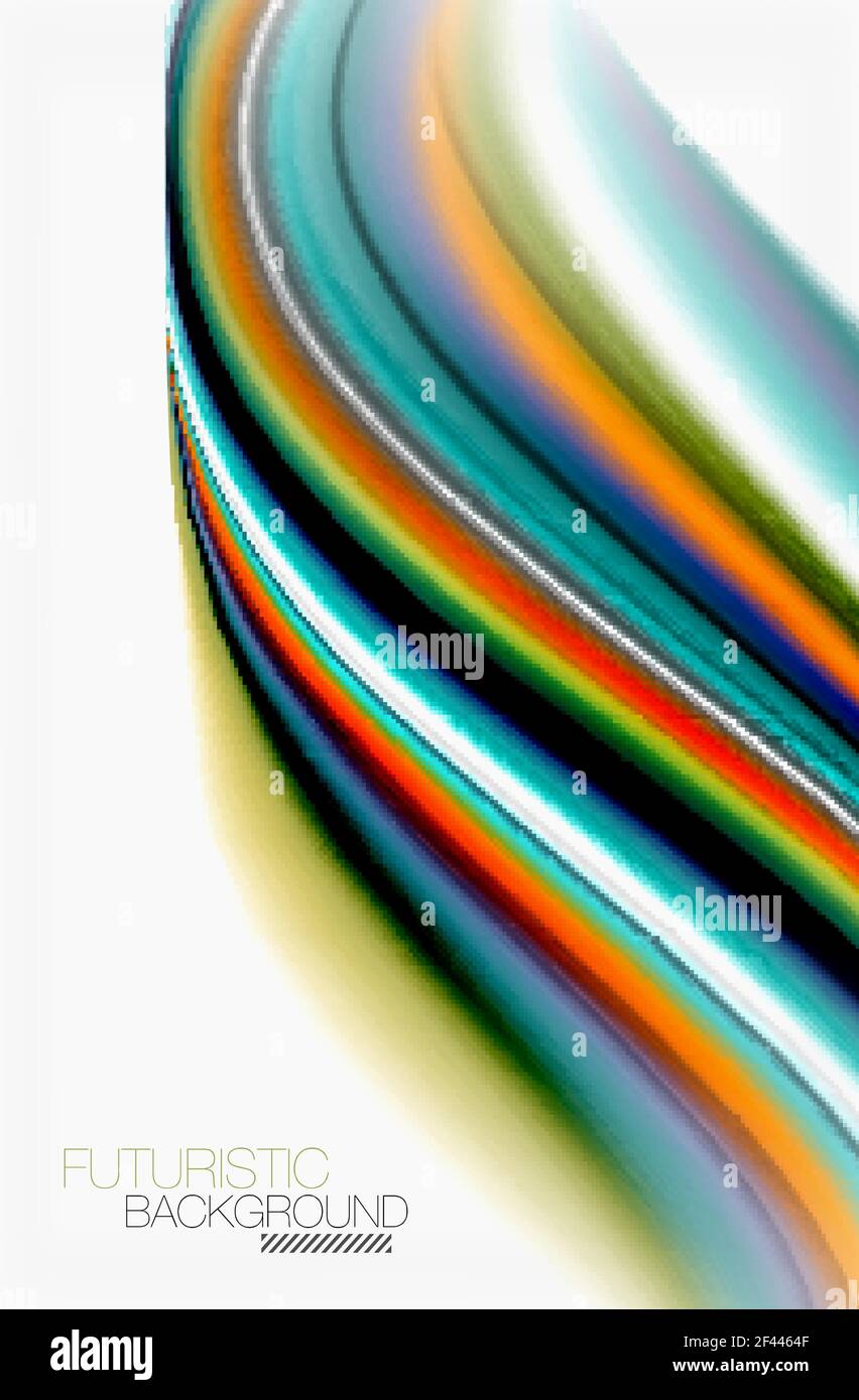Rainbow color waves, vector blurred abstract background. Rainbow color ...