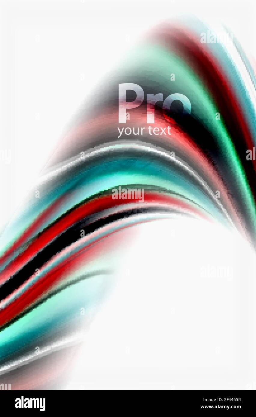 Rainbow color waves, vector blurred abstract background. Rainbow color ...
