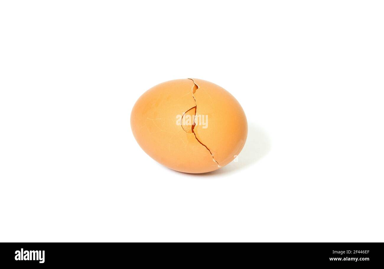 broken eggshell isolated on white background, broken egg and empty ...