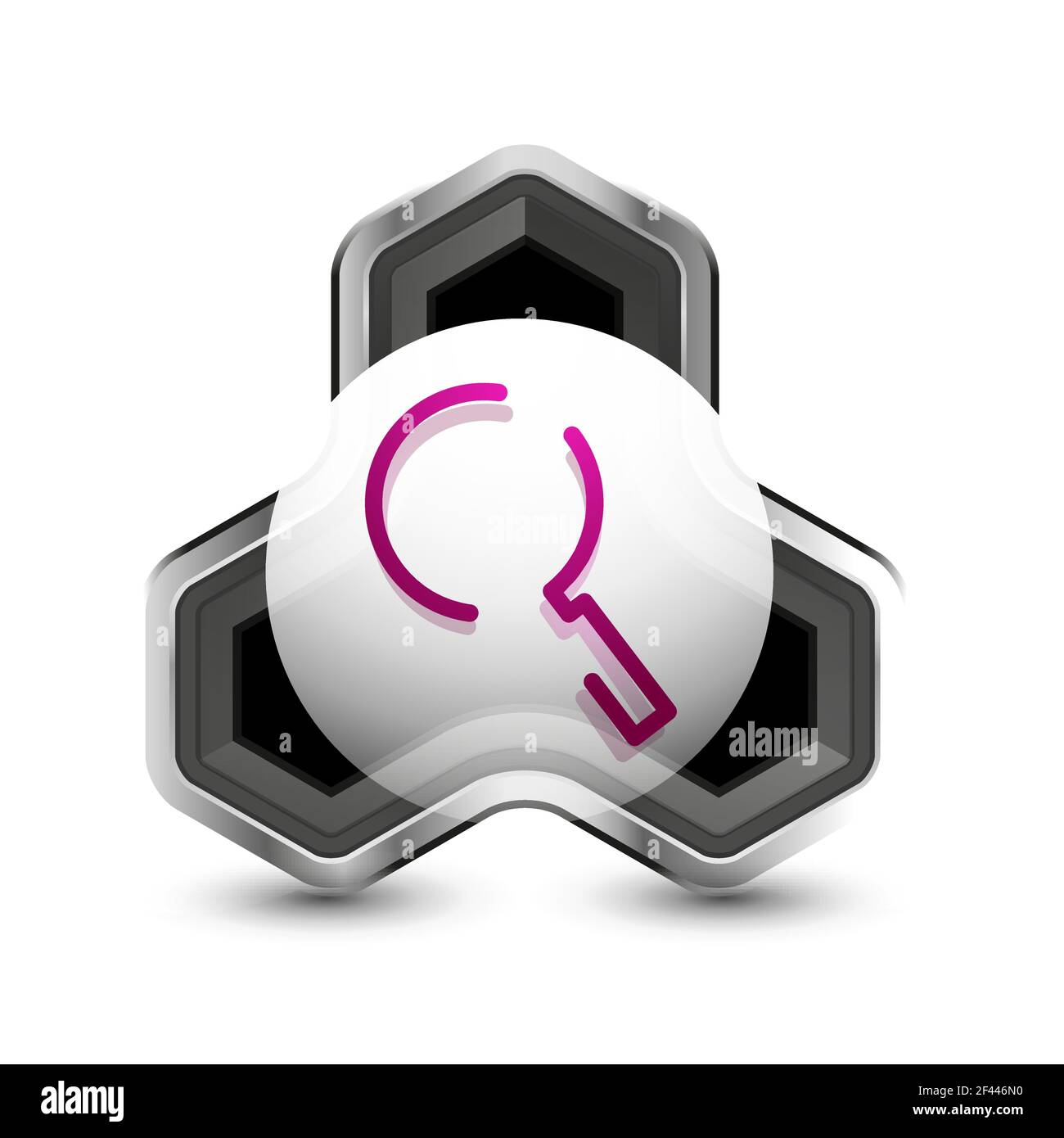 Search magnifyier web button, magnify icon. Modern magnifying glass ...