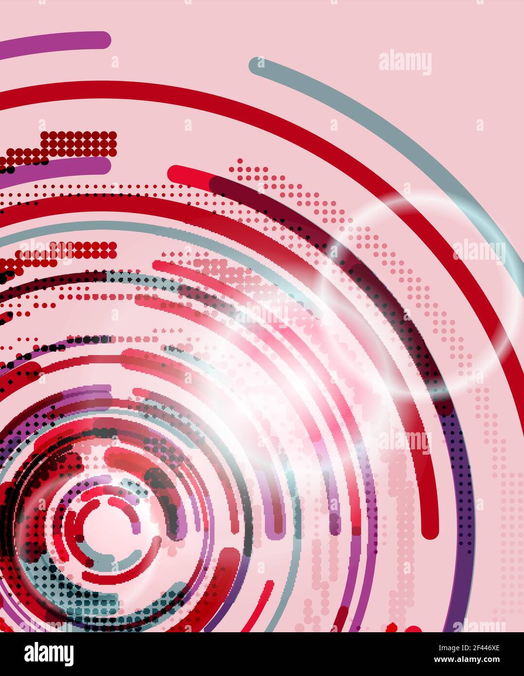 Circular lines, circles, geometric abstract background. Circular lines ...