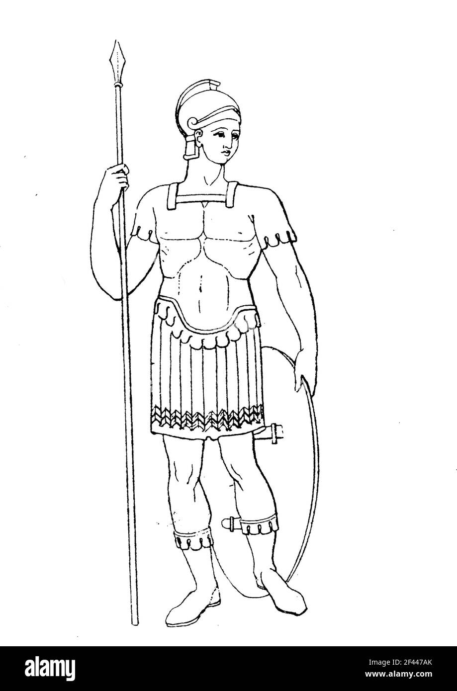 Roman Soldier Fighting Drawing