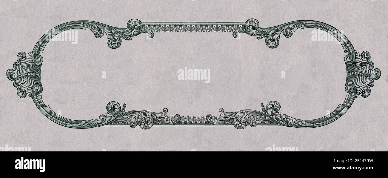 U.S. dollar border with empty middle area for design purpose Stock ...