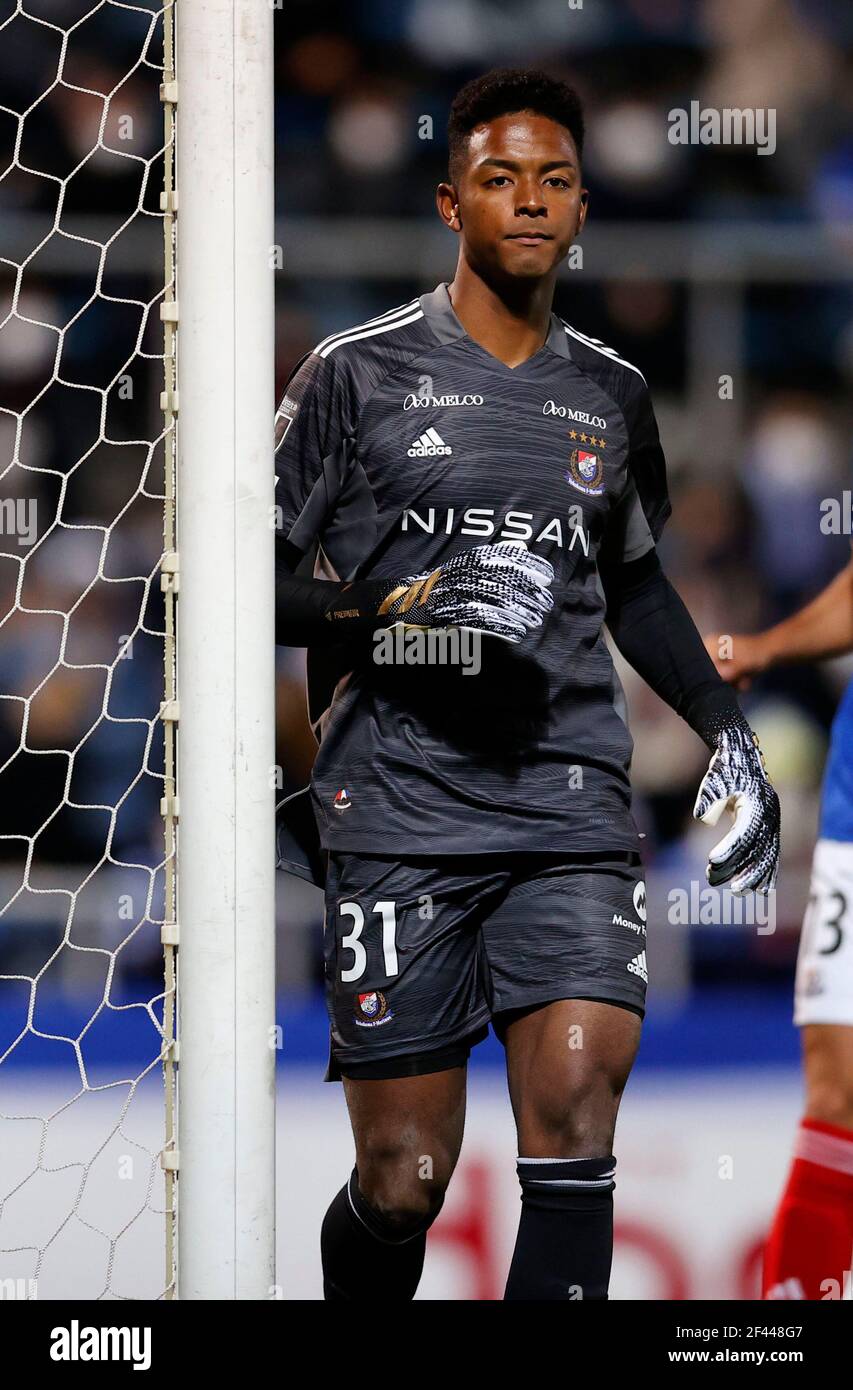 NHK Spring Mitsuzawa Football Stadium, Kanagawa, Japan. 17th Mar, 2021. Powell Obinna Obi (F ...