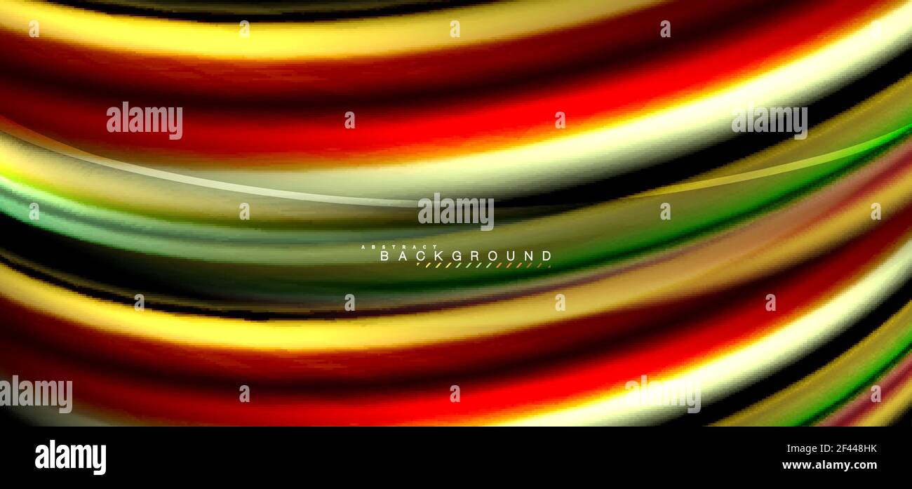 Multicolored wave lines on black background design. Multicolored wave ...