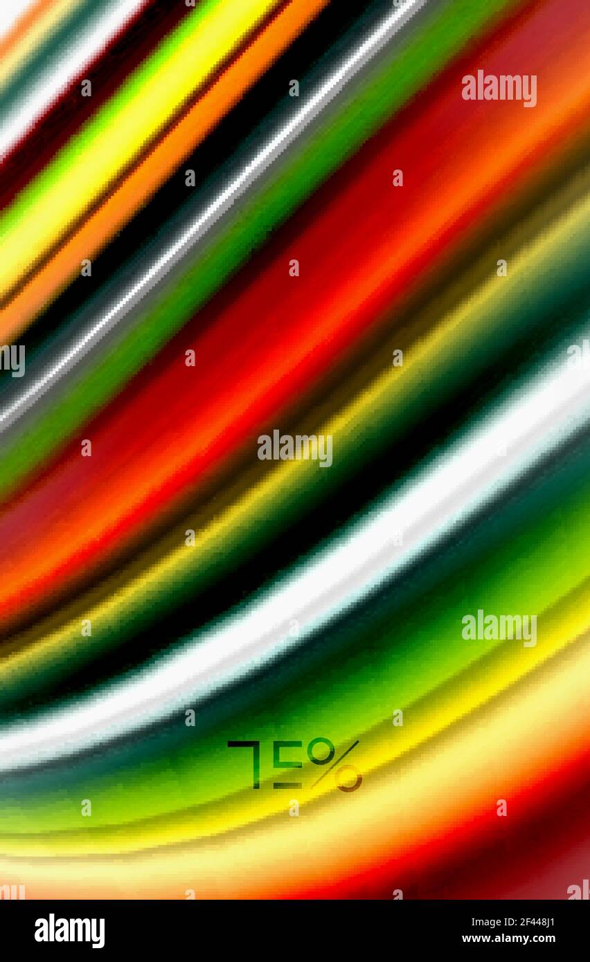 Rainbow color waves, vector blurred abstract background. Rainbow color ...