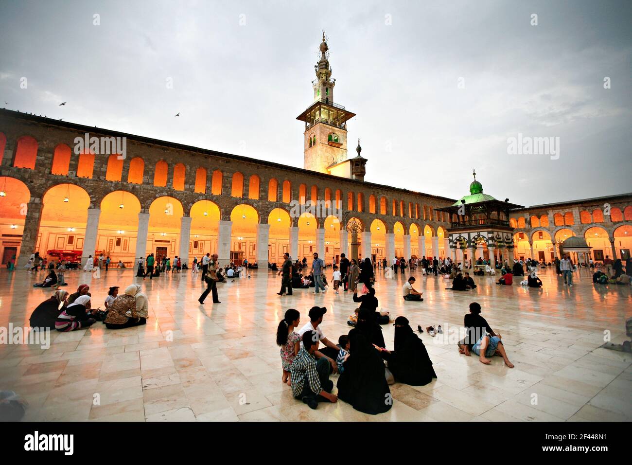 Damascus,Syria - August 03,2010 : Umayyad Mosque, south-western part of ...