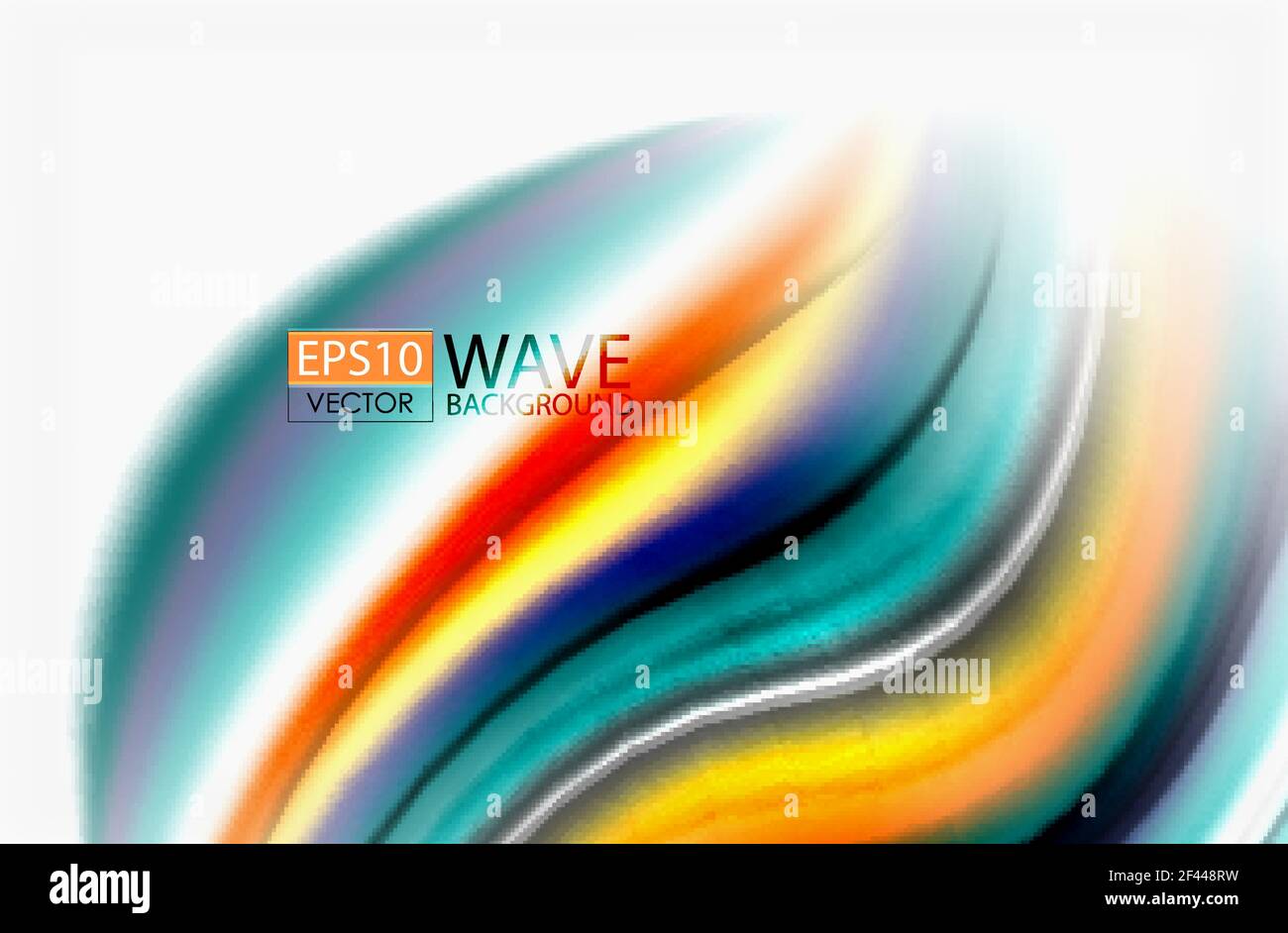 Rainbow color waves, vector blurred abstract background. Rainbow color ...
