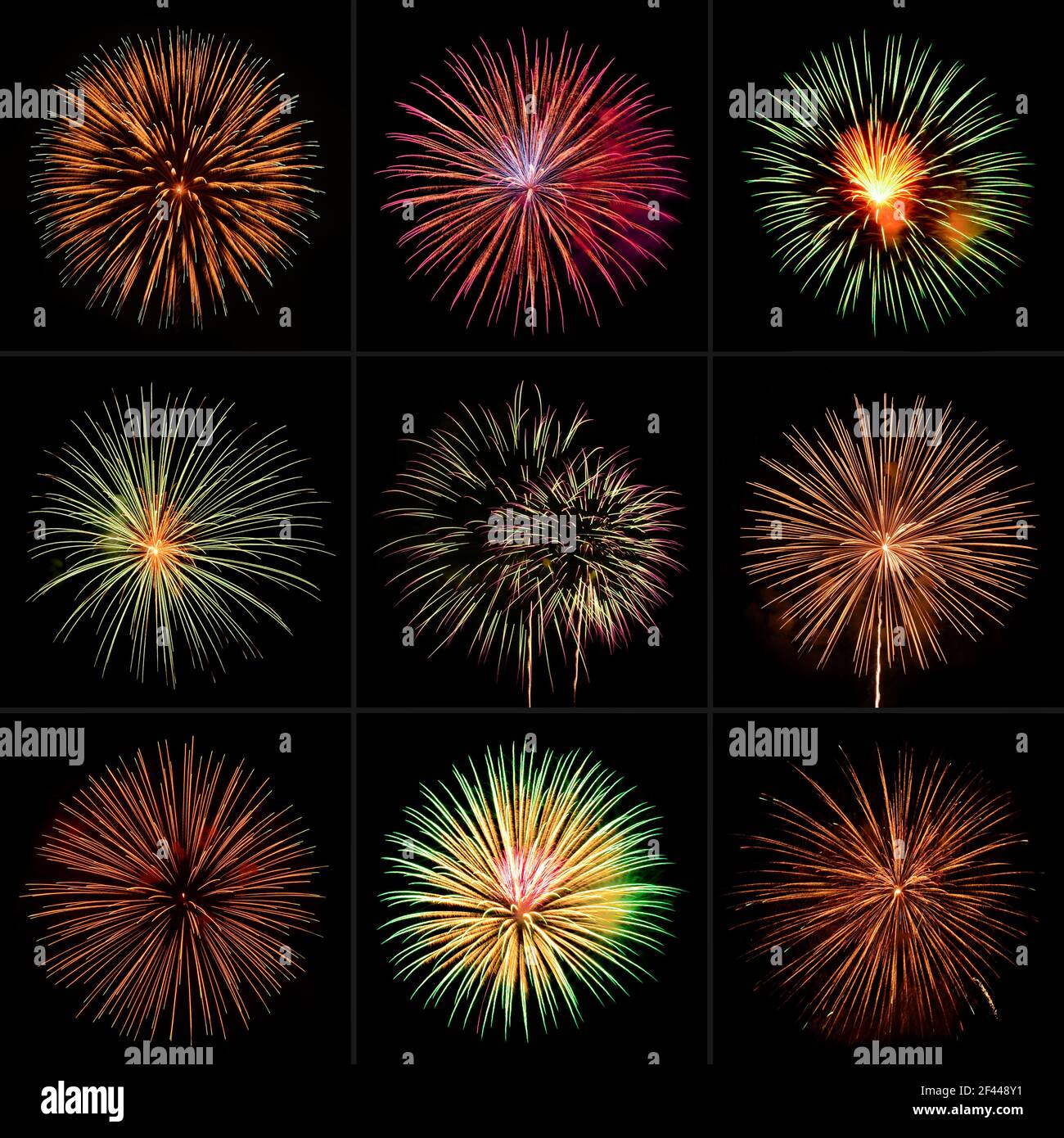 Beautiful firework collection Stock Photo - Alamy