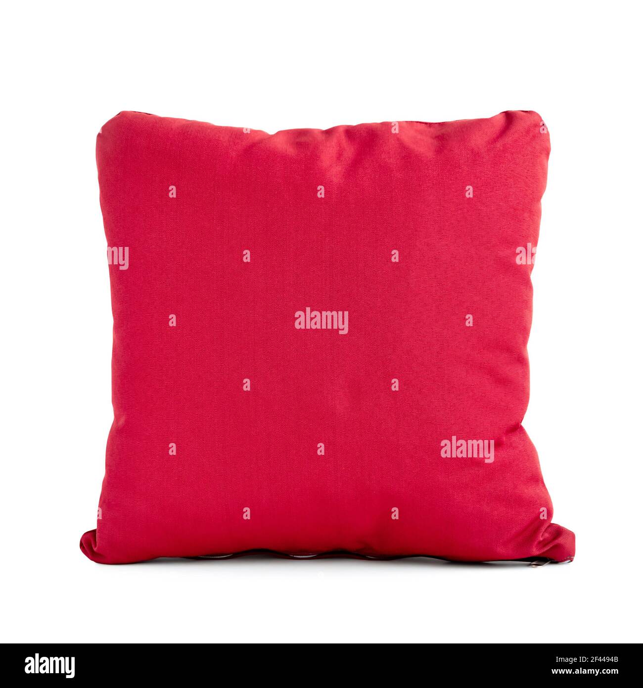 Red cushion isolated on white background Stock Photo - Alamy