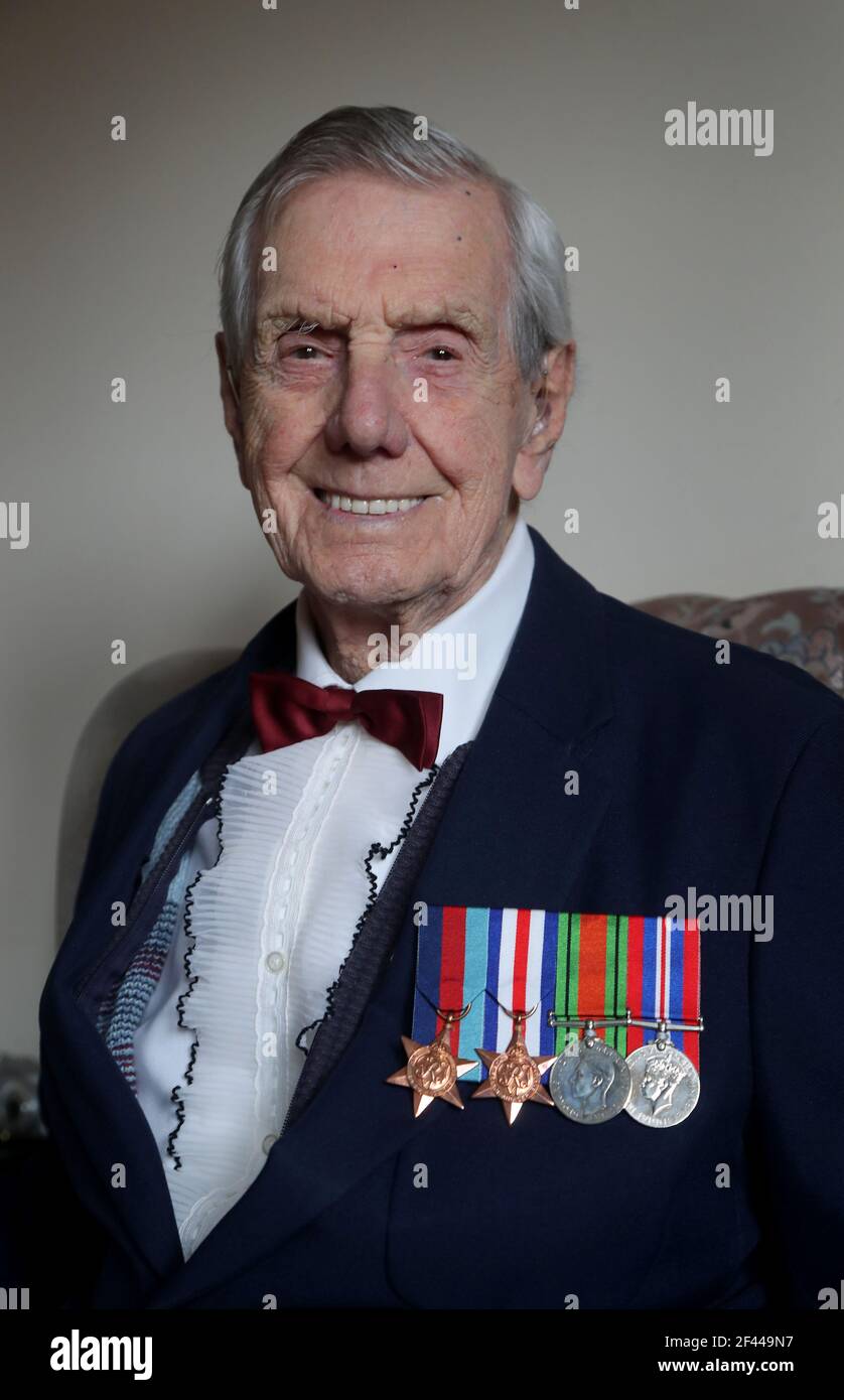 99 year old World War Two veteran, Charlie Pallett, practices his ...