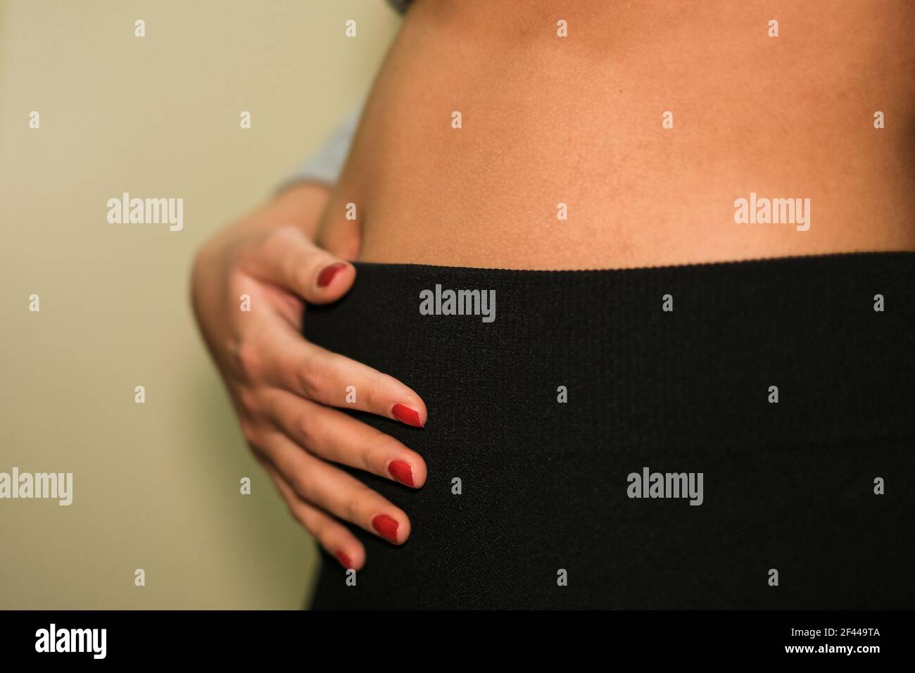 Happy pregnant mom woman touching baby bump belly,new born pregnancy ...