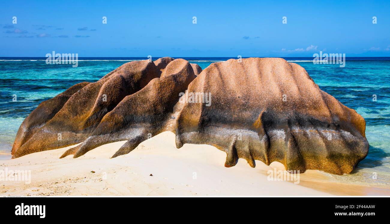 geography / travel, Seychelles, La Digue, Anse Source d'Argent, granite ...
