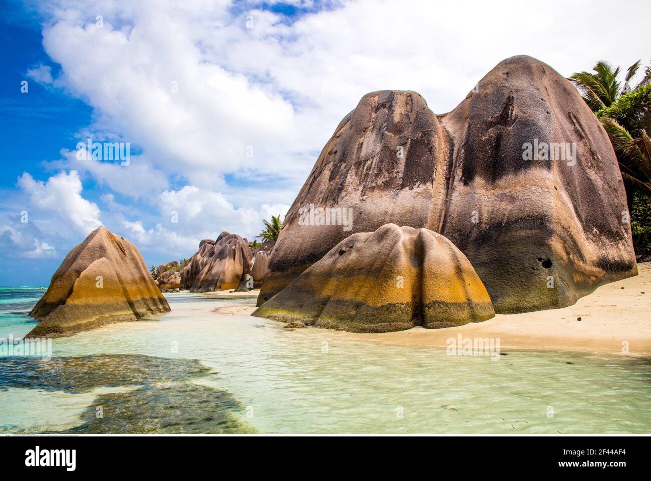 geography / travel, Seychelles, La Digue, Anse Source d'Argent, granite ...