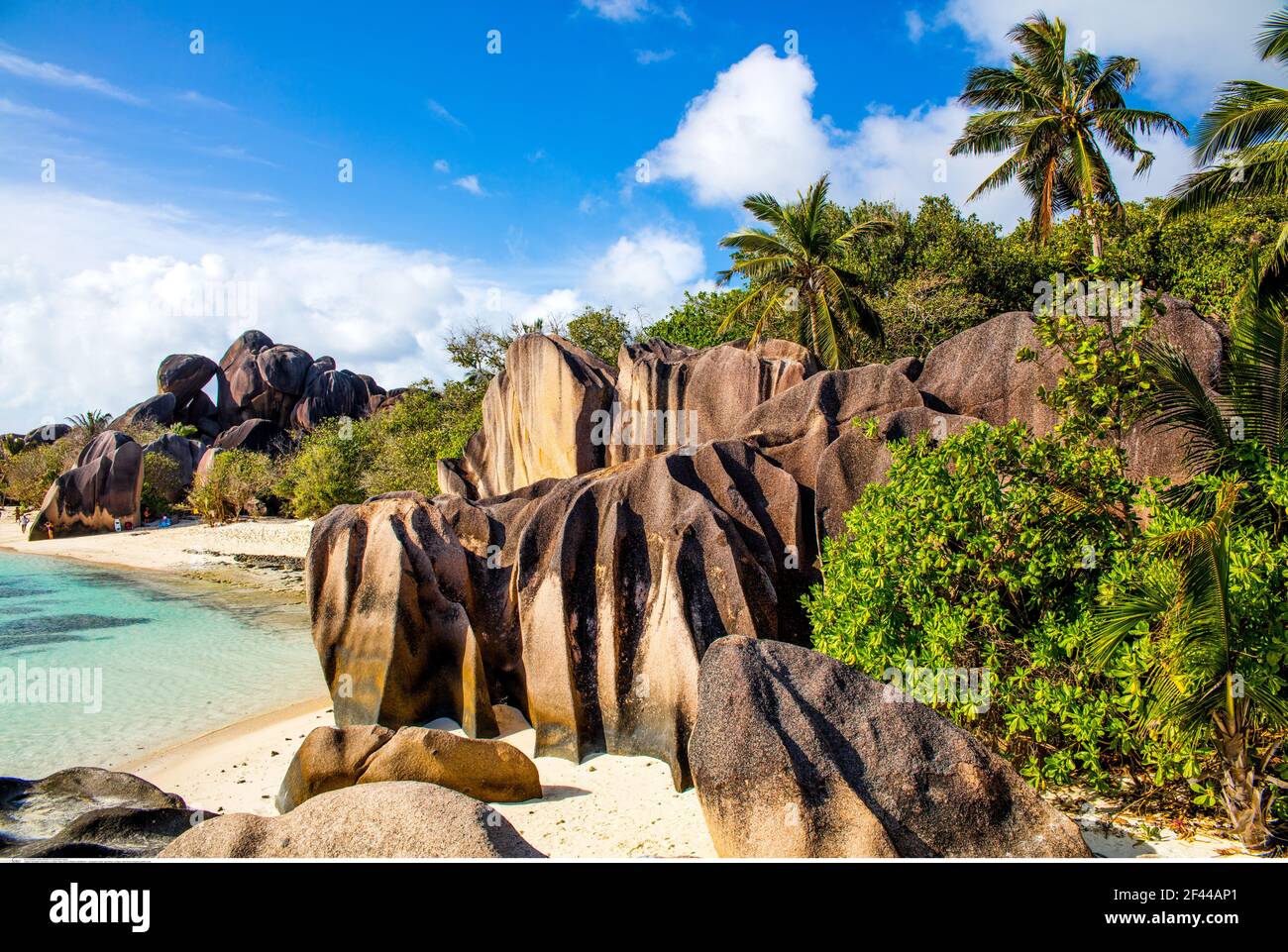 geography / travel, Seychelles, La Digue, Anse Source d'Argent, granite ...