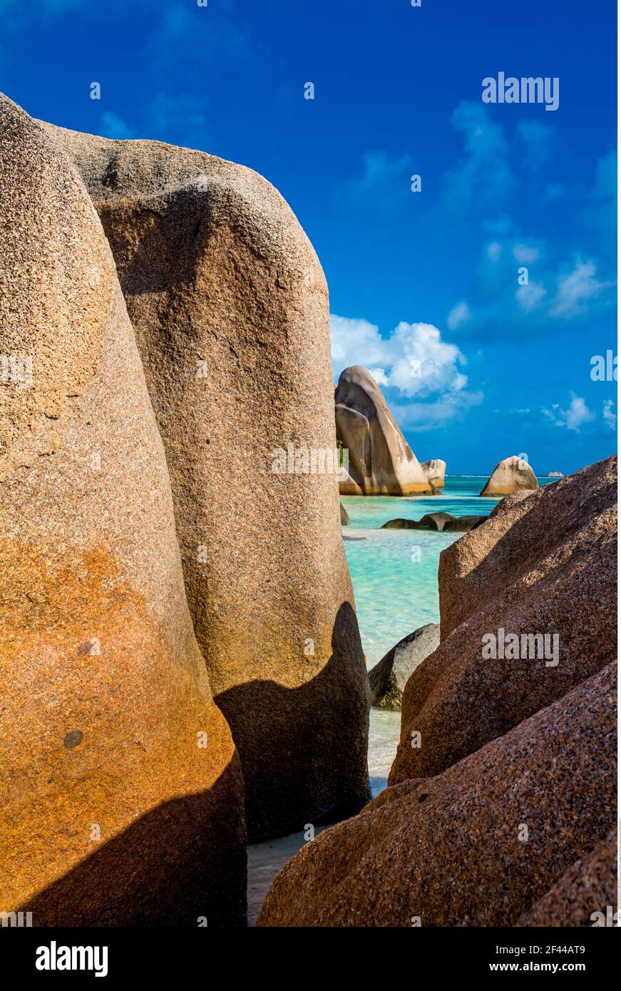geography / travel, Seychelles, La Digue, Anse Source d'Argent, granite ...