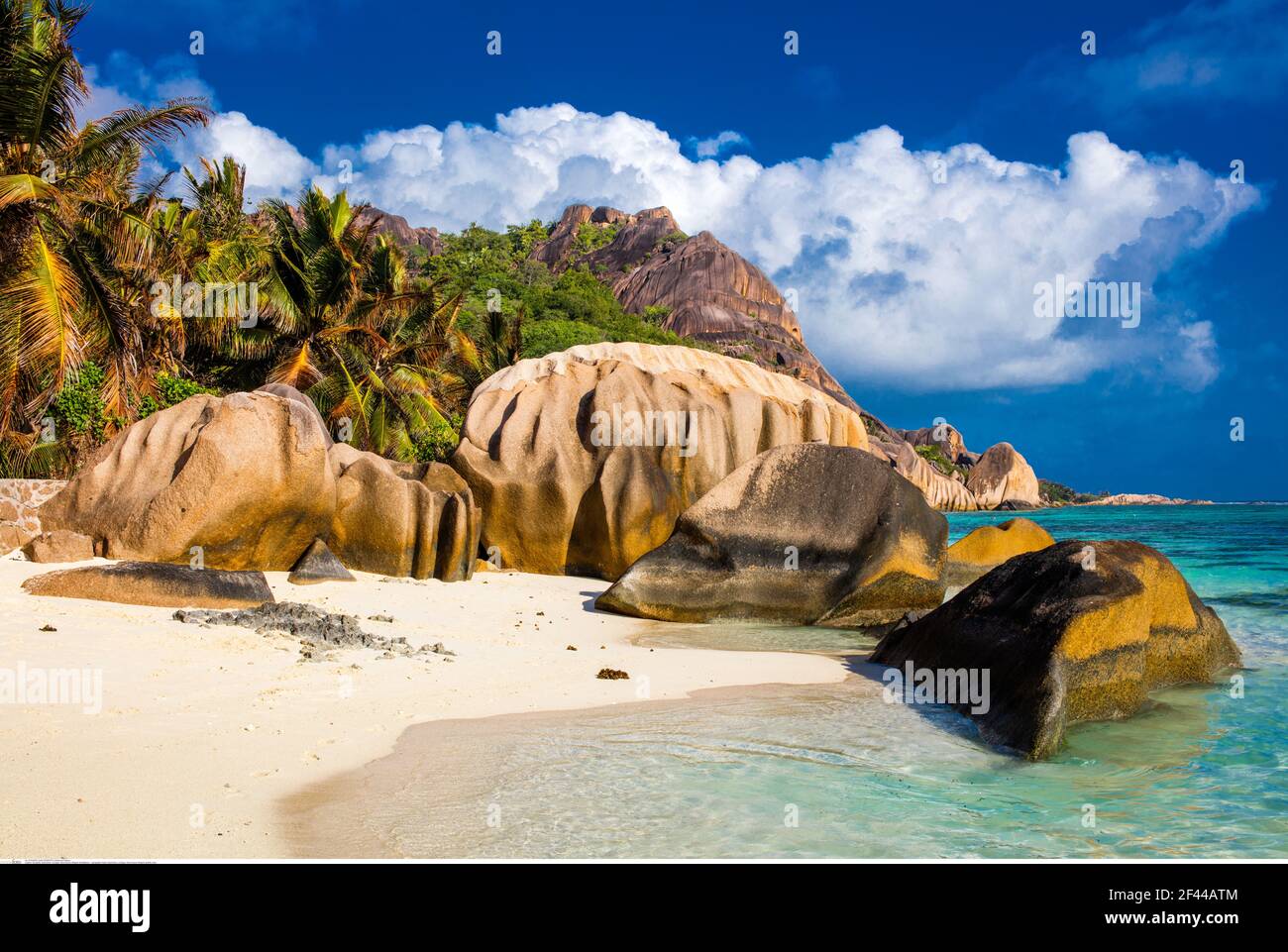 geography / travel, Seychelles, La Digue, Anse Source d'Argent, granite ...