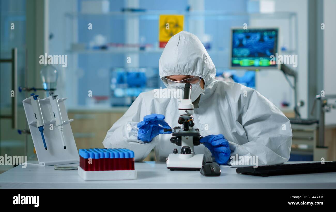 Scientist in ppe suit making hi-res stock photography and images - Alamy