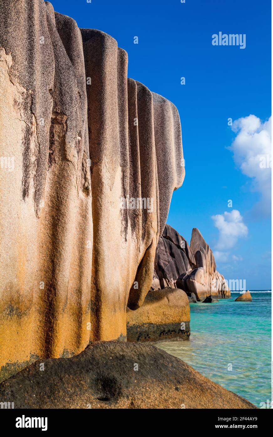geography / travel, Seychelles, La Digue, Anse Source d'Argent, granite ...