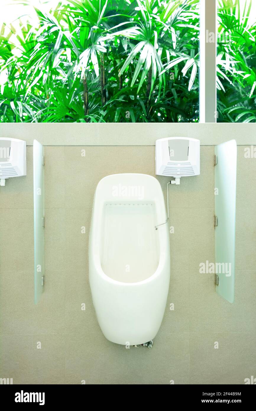 Men chamber pot or urinal in men toilet Stock Photo - Alamy