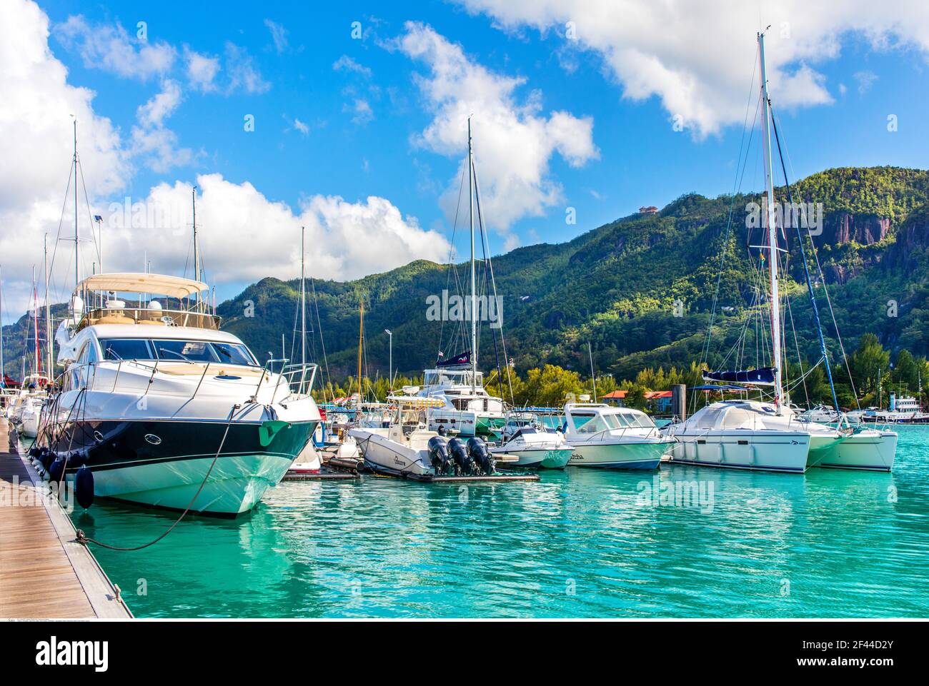 Harbour of mahe at the seychelles hi-res stock photography and images ...