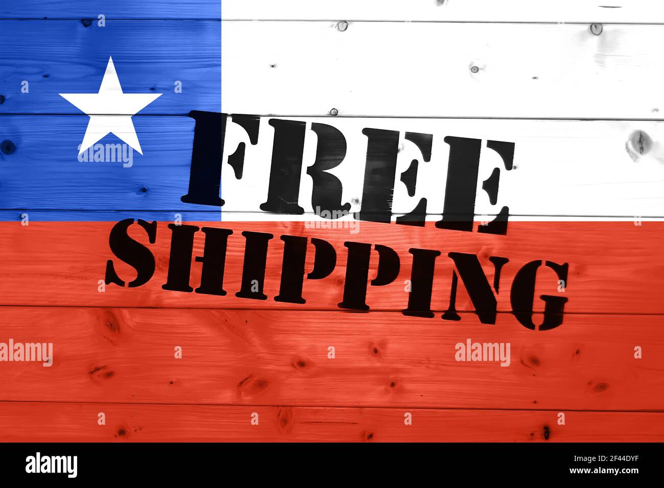 Chile flag, Free Shipping on wooden transport box with flag Logistics ...