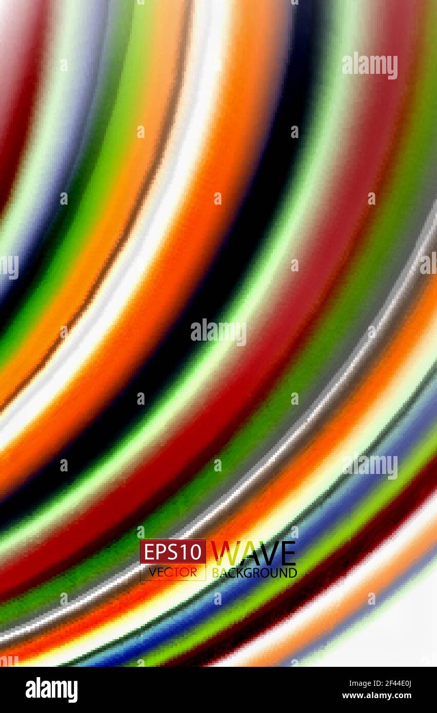 Rainbow color waves, vector blurred abstract background. Rainbow color ...