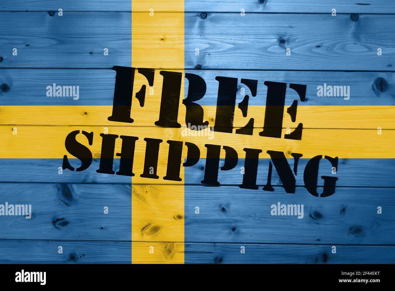 Sweden flag, Free Shipping on wooden transport box with flag Logistics ...