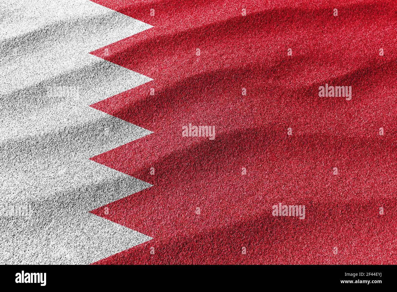 Bahrain sand flag, national flag sand background Stock Photo - Alamy