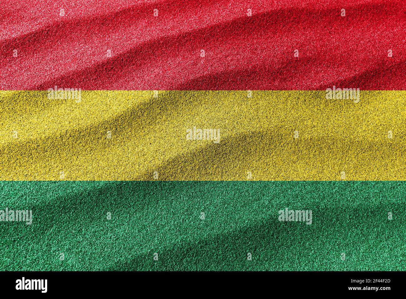 Bolivia sand flag, national flag sand background Stock Photo - Alamy