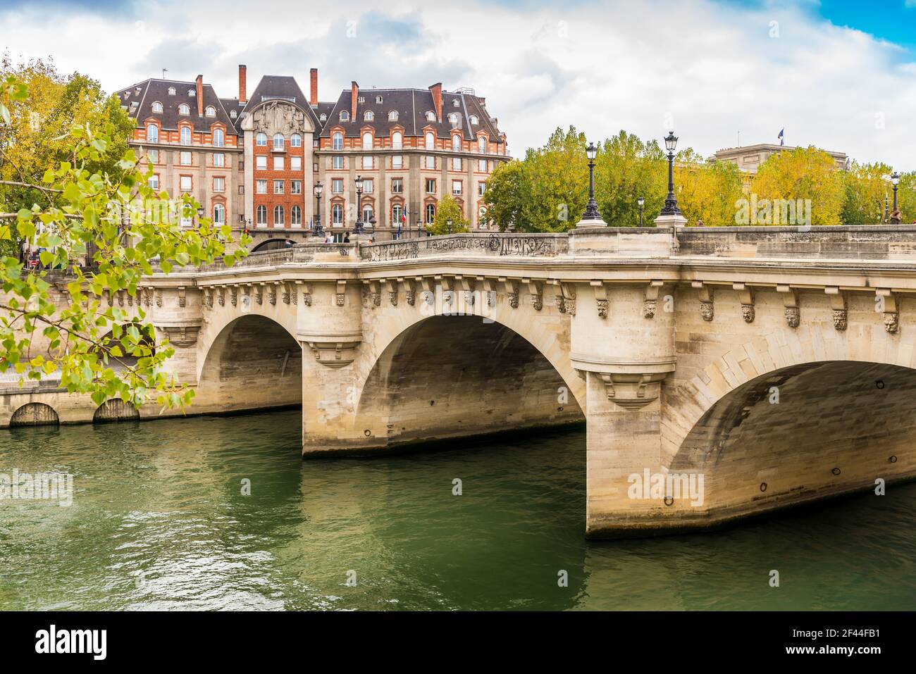 The oldest bridge in Paris, Pont Neuf over the Seine, Paris, France ...