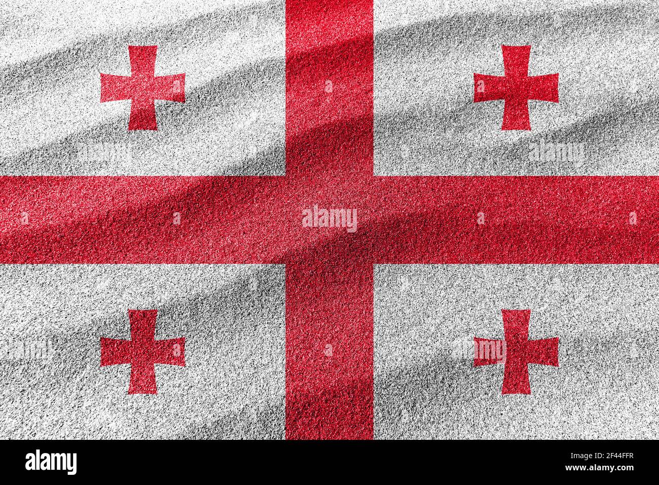 Georgia sand flag, national flag sand background Stock Photo - Alamy